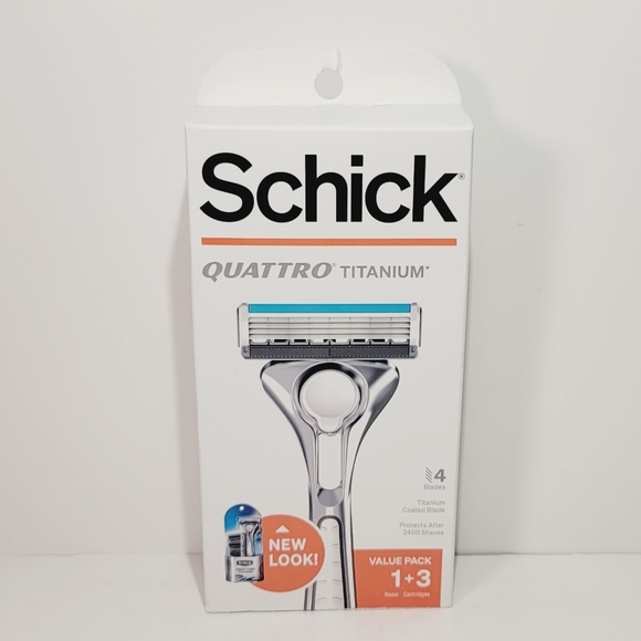 Schick | Grooming | Schick Quattro Titanium Mens Razor 4 Blades Handle ...